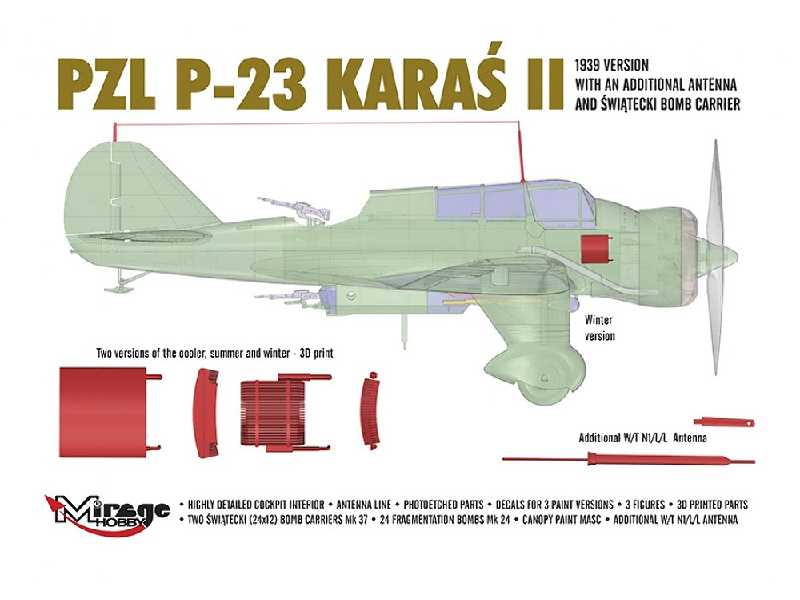 Pzl P-23 Karaś II Z Figurkami (1939 Version) - Profi Set