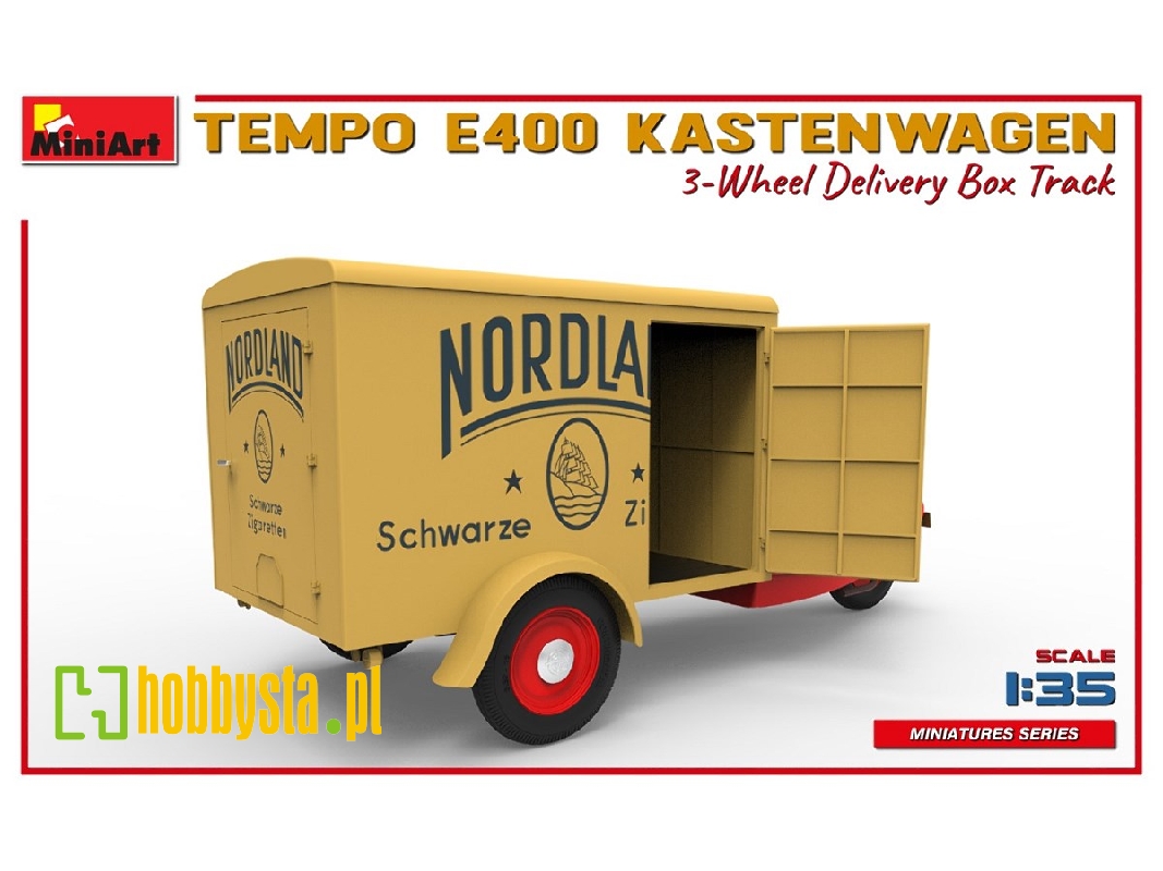 Tempo E400 Kastenwagen 3-wheel Delivery Box Track
