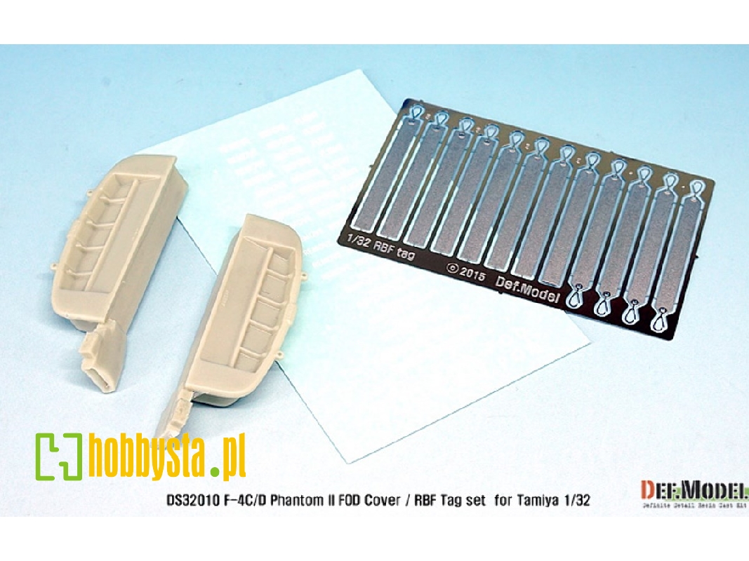 F-4c/D Phantom Ii Fod Cover + Pe Rbf Tag Set (For Tamiya 1/32)