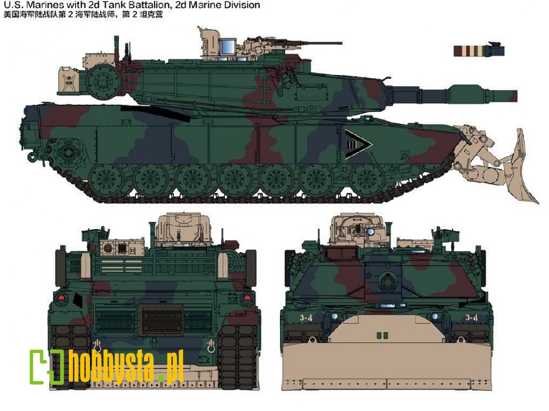 USMC M1A1 FEP Abrams z lemieszem