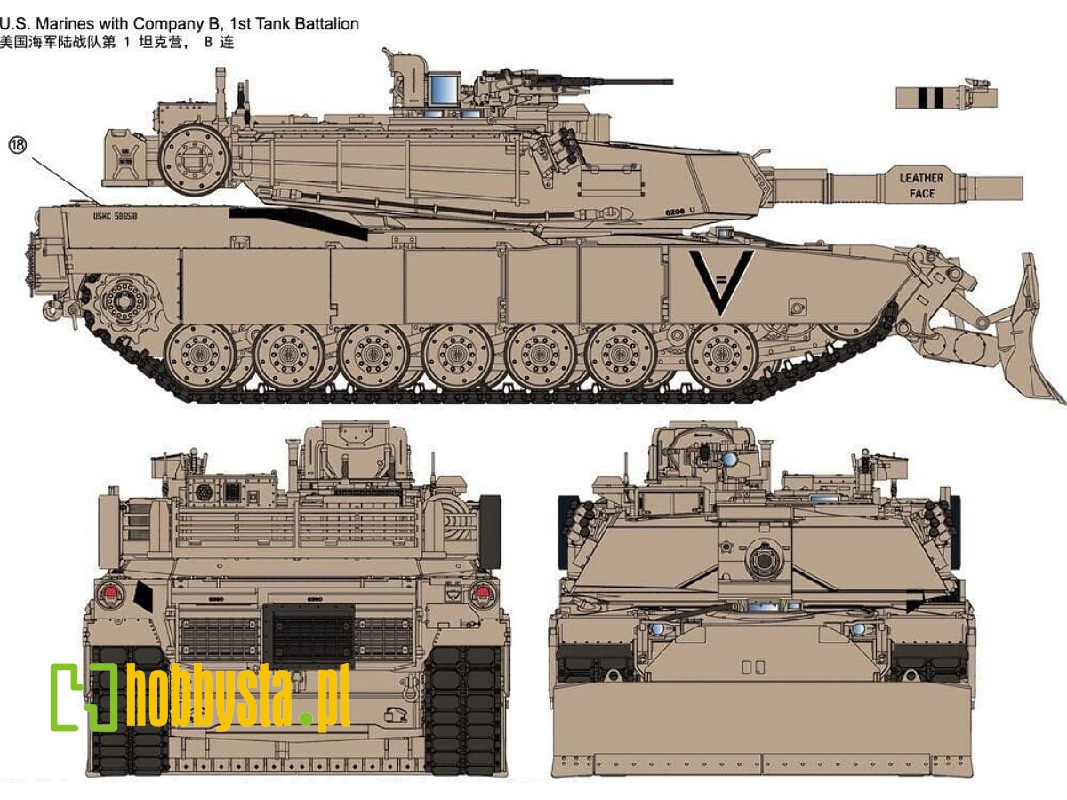 USMC M1A1 FEP Abrams z lemieszem