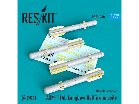 Agm-114l Longbow Hellfire Missiles (4 Pcs) (Ah-64d Longbow)