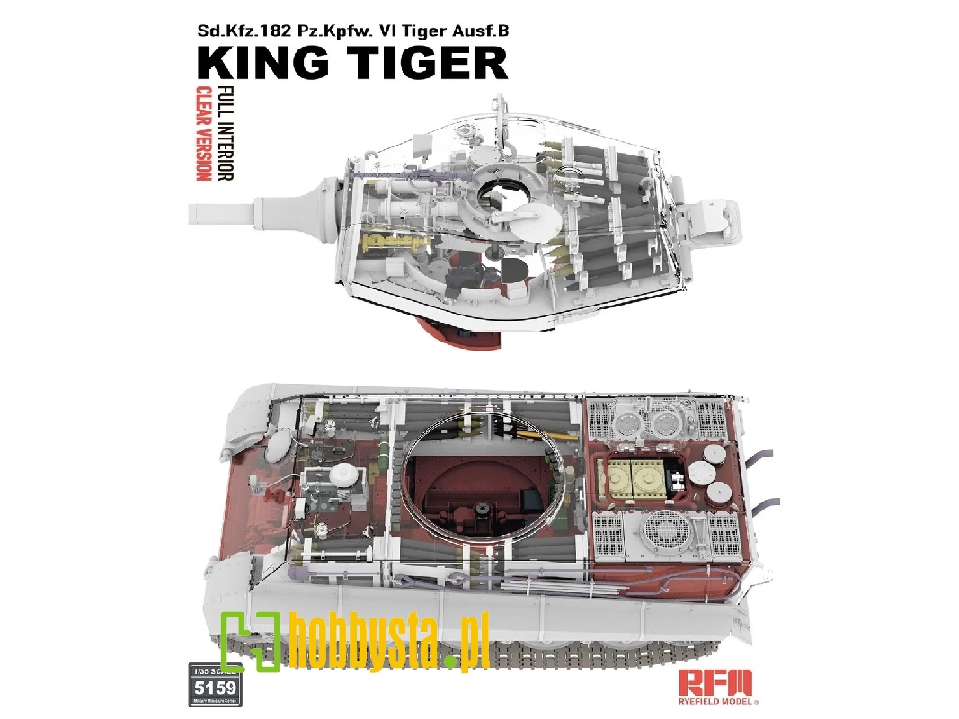 Sd.Kfz. 182 Pz.Kpfw. VI Tiger Ausf. B King Tiger Full Interior / Clear ...
